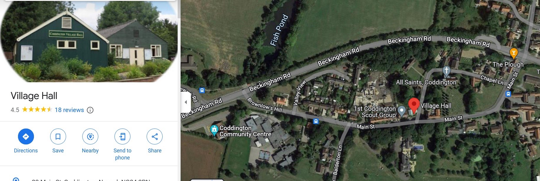 How to Find Us – Coddington Village Hall